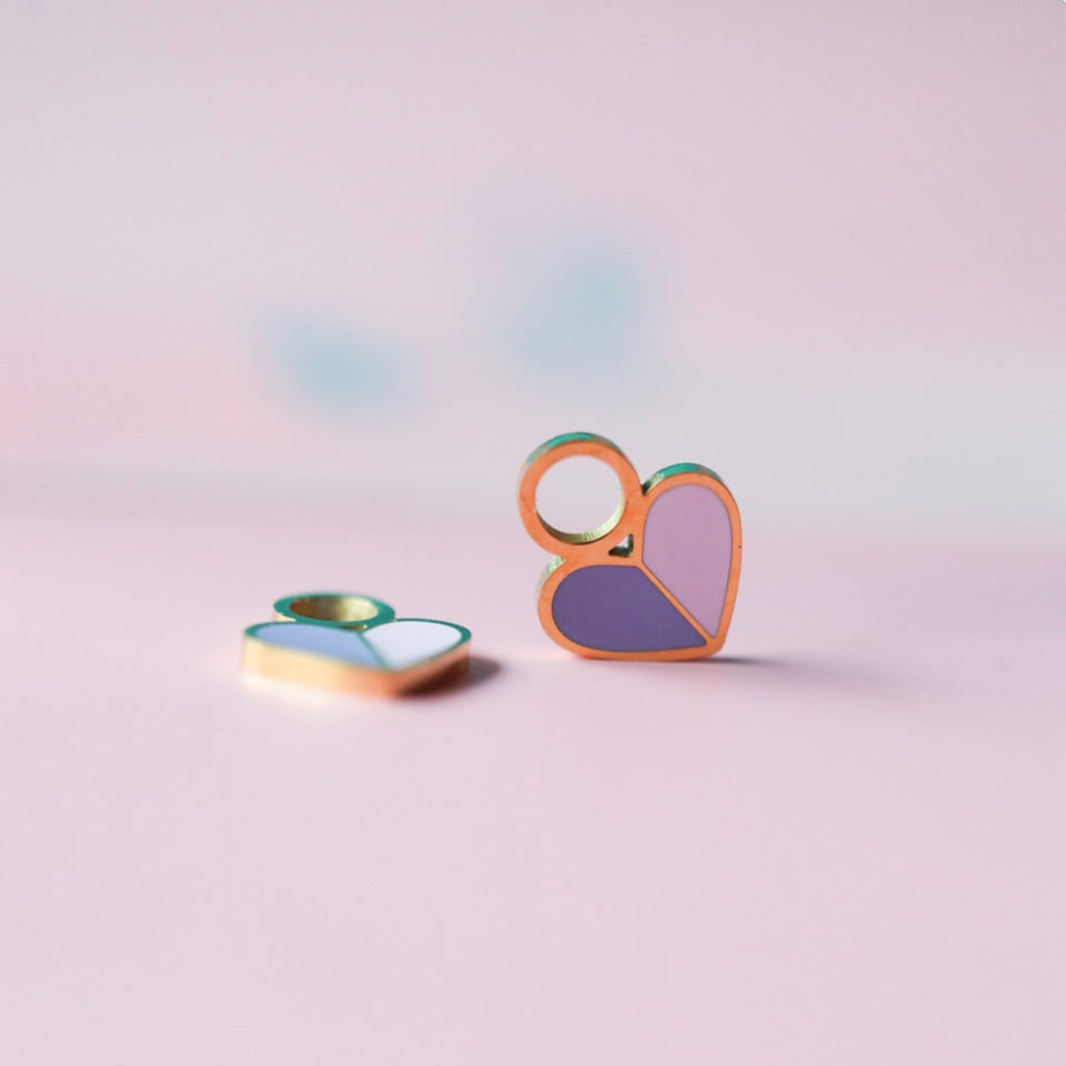 Heart Duo Charms – Pierced Co